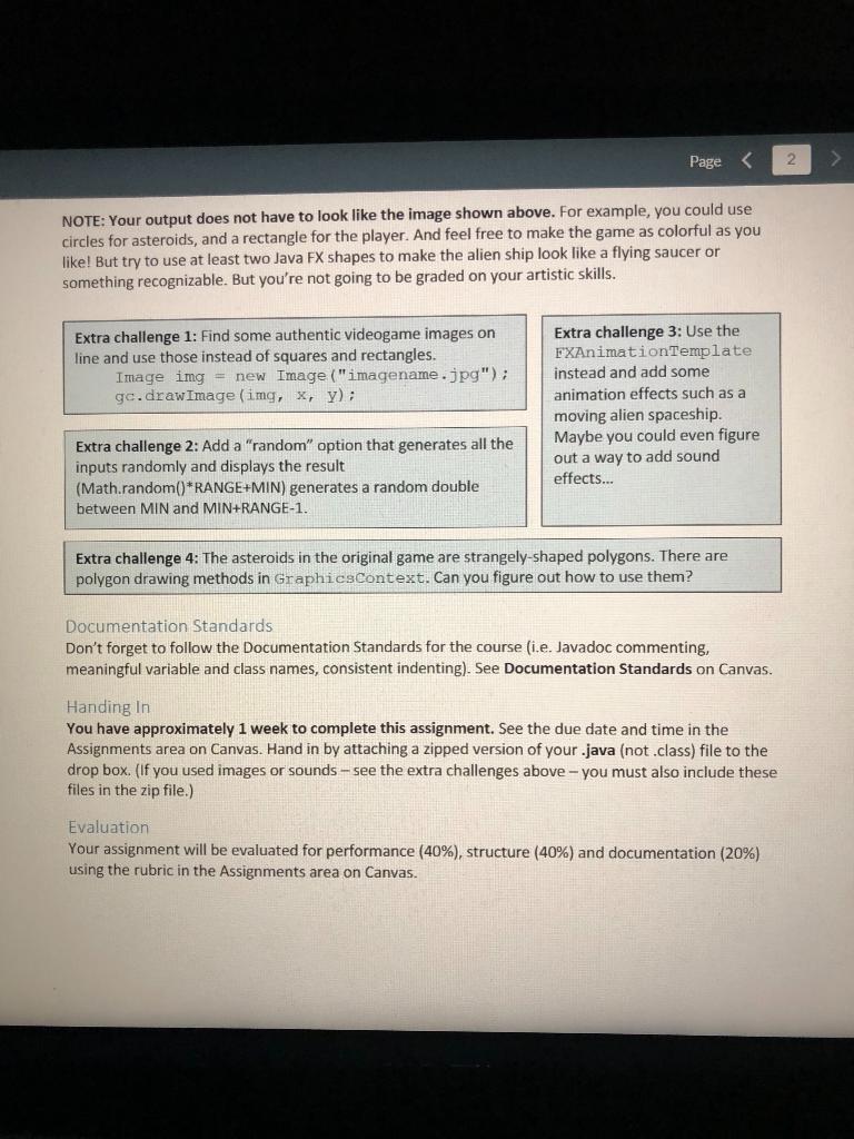 Solved The Assignment: An Asteroids Screen The Program | Chegg.com