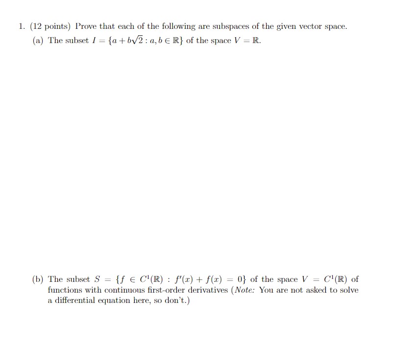Solved (12 ﻿points) ﻿Prove that each of the following are | Chegg.com