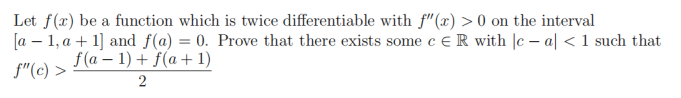 Solved Let f(x) be a function which is twice differentiable | Chegg.com