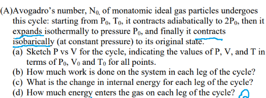 Solved Please help with Thermodynamics (Ideal Gas) problem. | Chegg.com