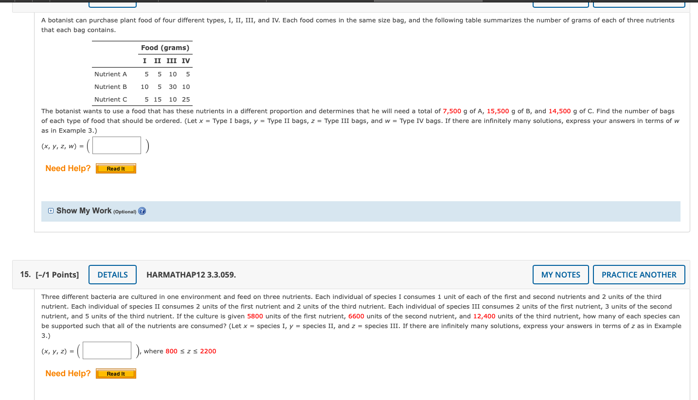 Solved as in Example 3.) (x,y,z,w)=( Show My Work (Optional) | Chegg.com Solved as in Example 3.) (x,y,z,w)=( Show My Work (Optional) | Chegg.com
