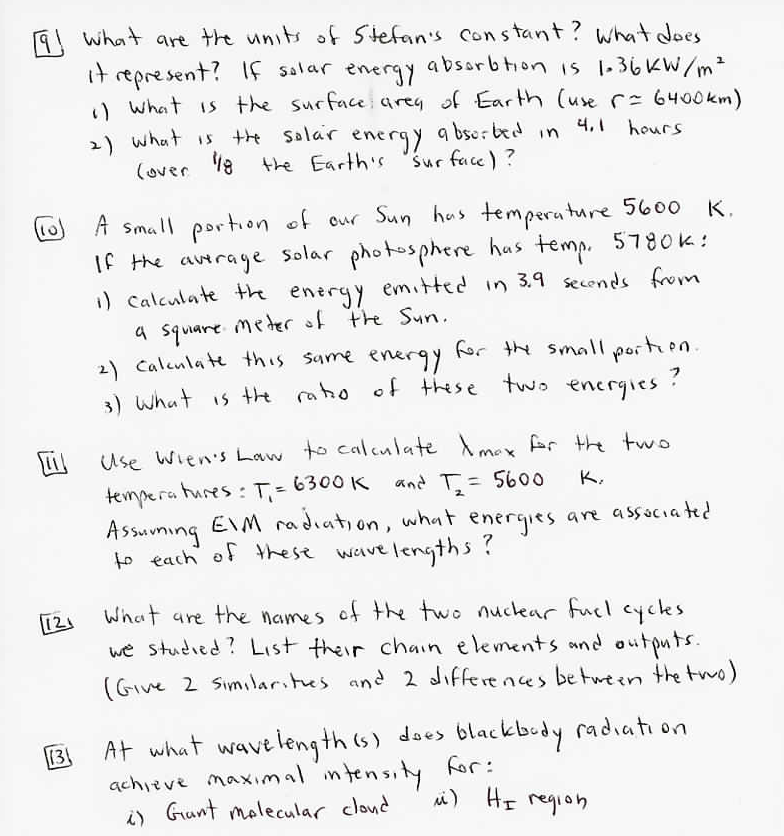 Solved [9) What are the units of Stefan's constant? What | Chegg.com