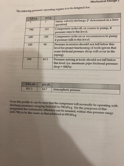 Load Definition and Sizing of Principal Components | Chegg.com