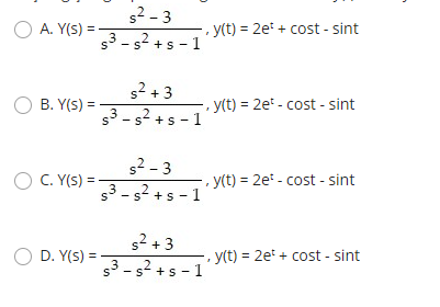 Solved y''' - y" + y' - y = 0, y(0) = 1, y'(0) = 1, y''(0) = | Chegg.com