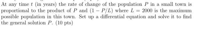 Solved At any time t (in years) the rate of change of the | Chegg.com