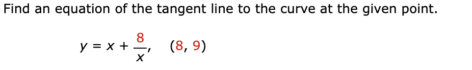 Solved Find an equation of the tangent line to the curve at | Chegg.com
