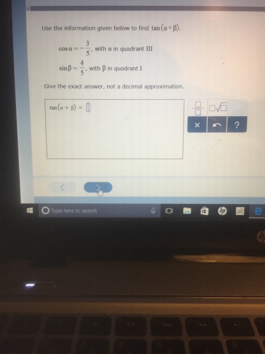 Solved Use the information given below to find tan(alpha + | Chegg.com