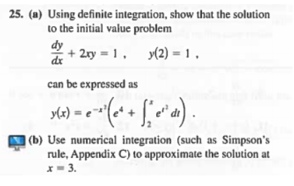 Solved 25. (a) Using definite integration, show that the | Chegg.com