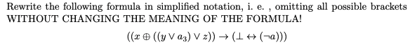 Solved Rewrite the following formula in simplified notation, | Chegg.com
