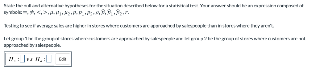 Solved State the null and alternative hypotheses for the | Chegg.com