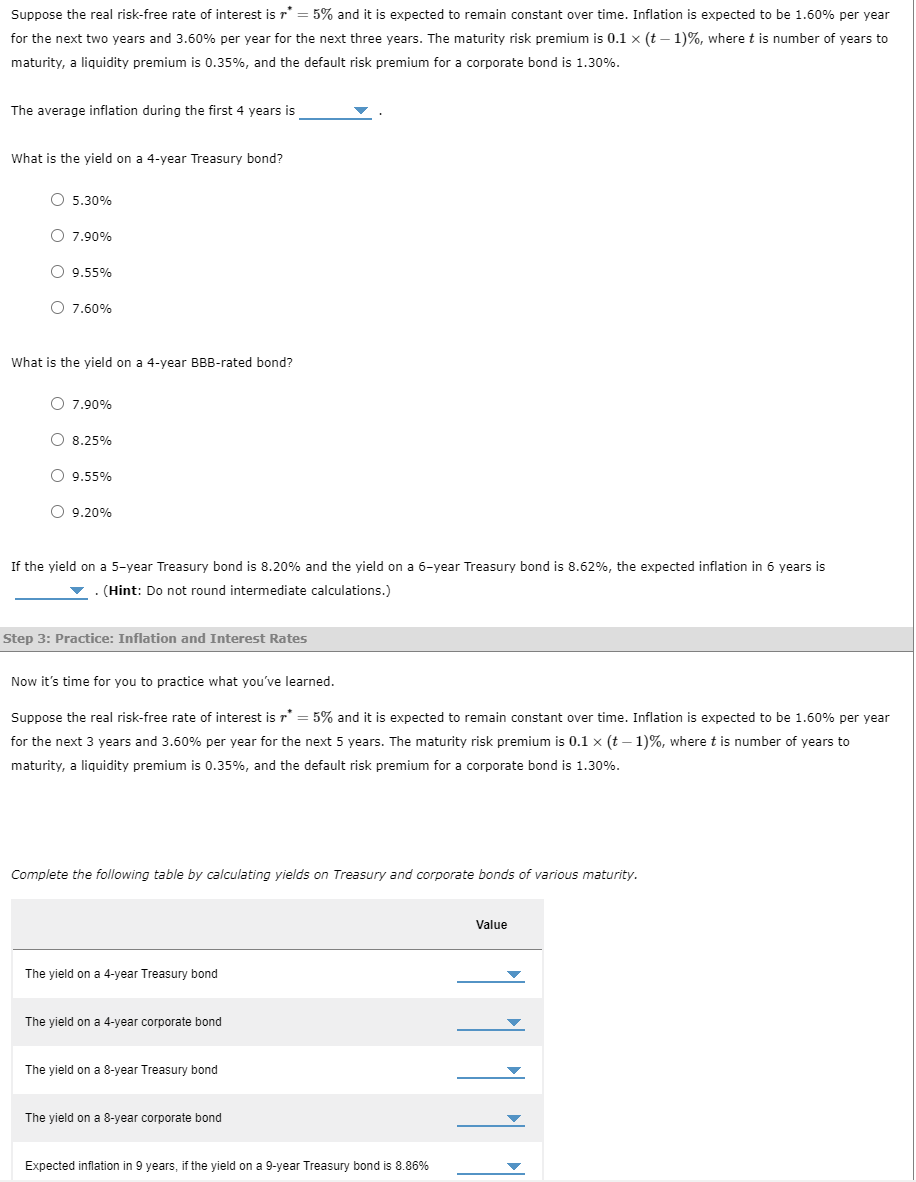 Solved Suppose the real risk-free rate of interest is r∗=5% | Chegg.com