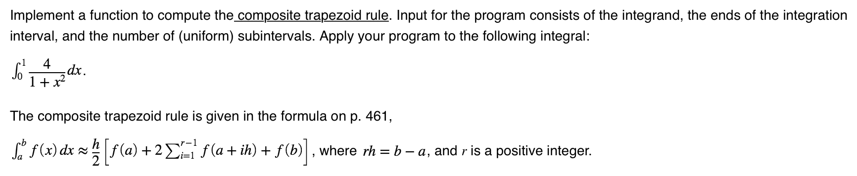 Implement a function to compute the composite | Chegg.com