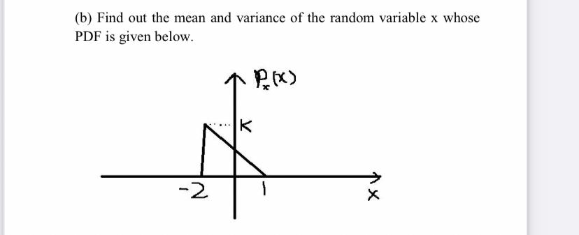 Solved (b) Find out the mean and variance of the random | Chegg.com
