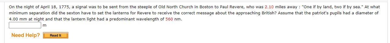 Solved On the night of April 18, 1775, a signal was to be | Chegg.com