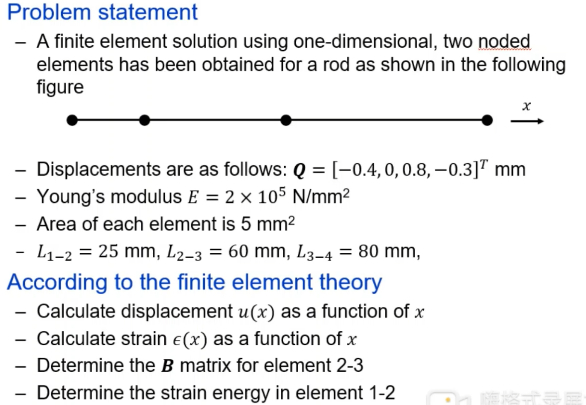 Solved Problem statement - A finite element solution using | Chegg.com