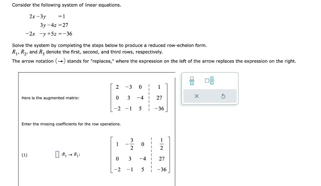 Solved Consider the following system of linear equations. | Chegg.com