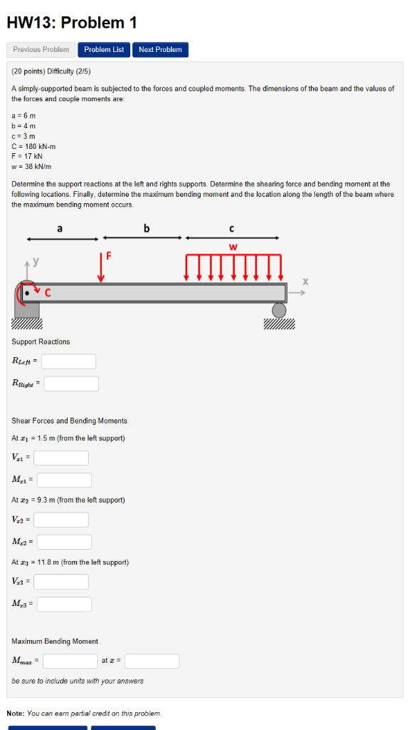 Solved HW13: Problem 1 Problem List Previous Problem Next | Chegg.com