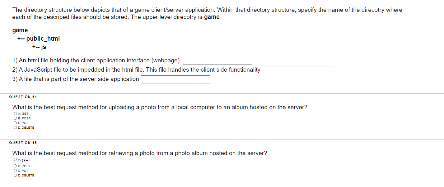Solved The directory structure below depicts that of a game | Chegg.com