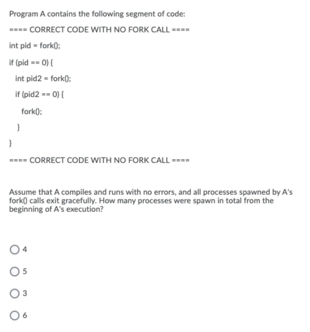 Solved Program A contains the following segment of code: === | Chegg.com