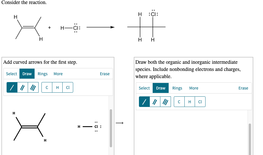 Solved: Consider the reaction. H CI: H Hi: H H Add cur | Courses Archive Solved: Consider the reaction. H CI: H Hi: H H Add cur | Courses Archive