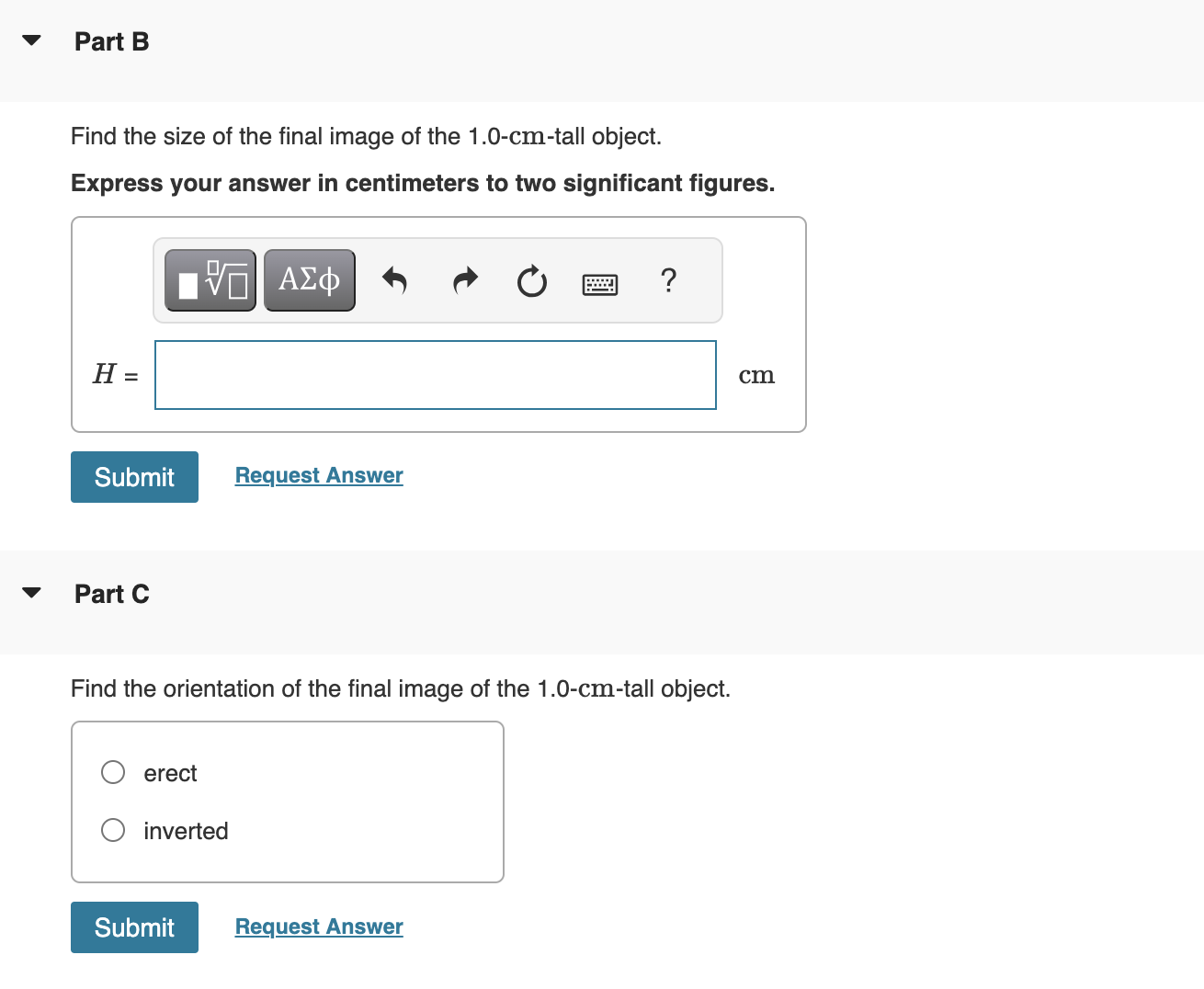 Solved Find the position of the final image of the | Chegg.com