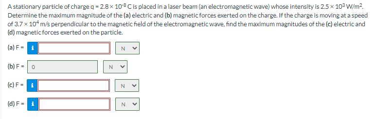Solved Astationary particle of charge q=2.8×10−8C is placed | Chegg.com