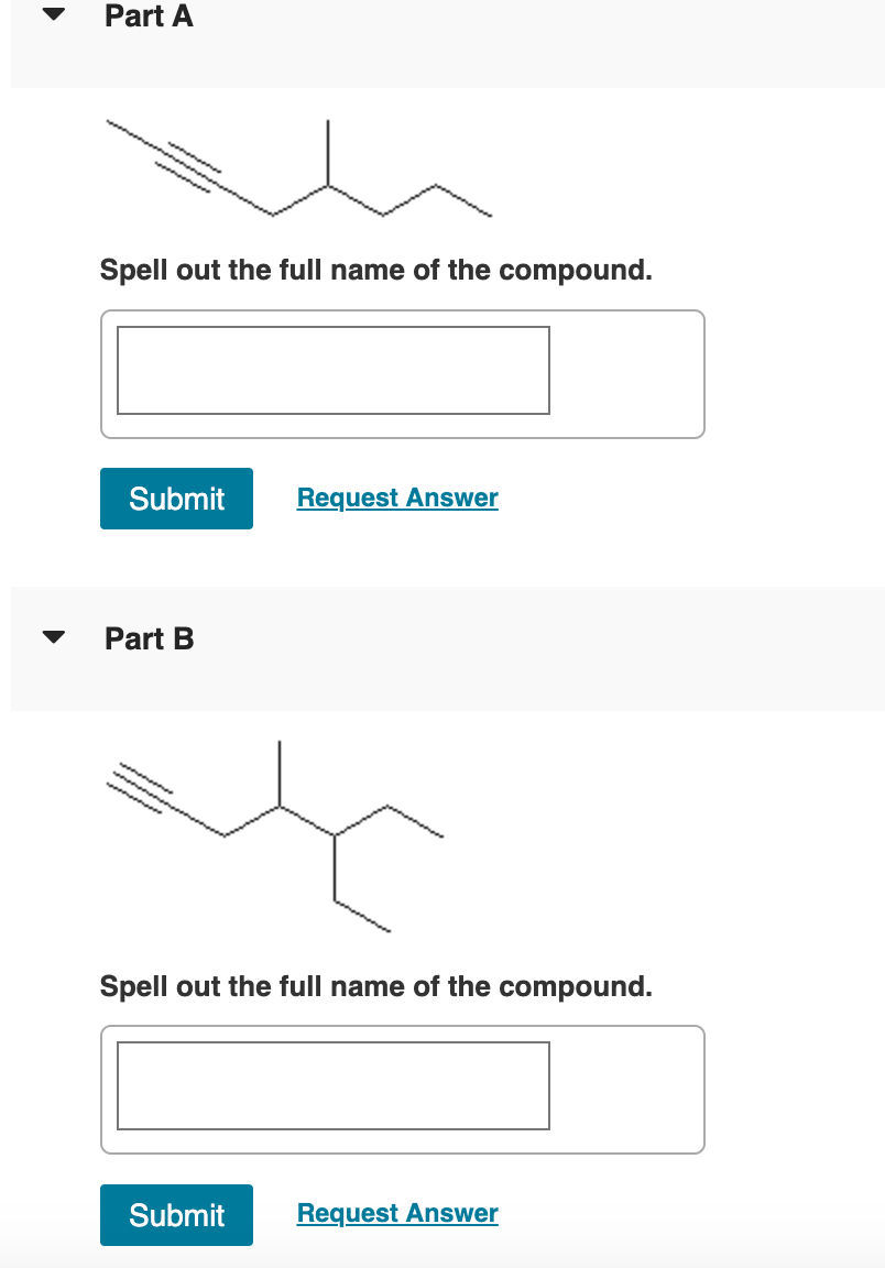 Solved Spell out the full name of the compound. Part B Spell | Chegg.com