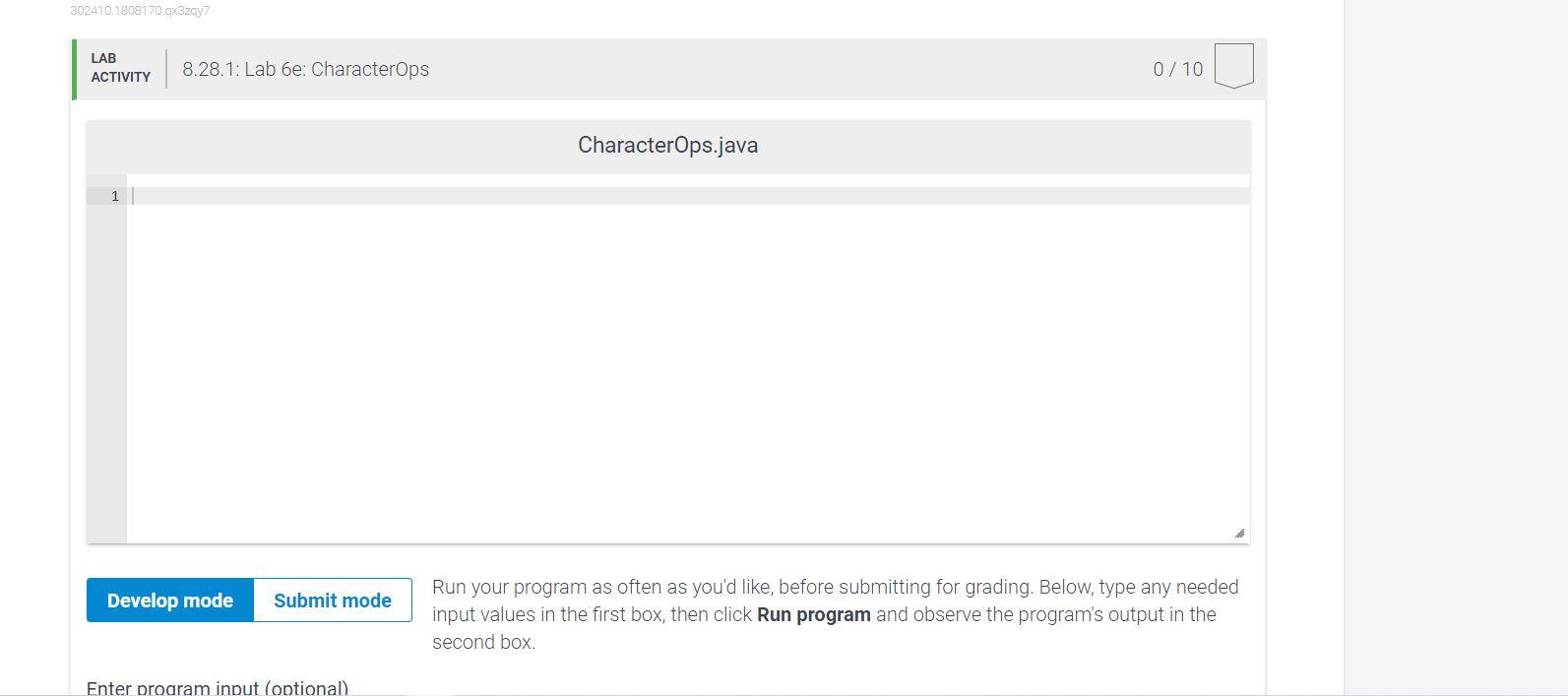 Solved 8.28 Lab 6e: CharacterOps Instructor note: Letters | Chegg.com