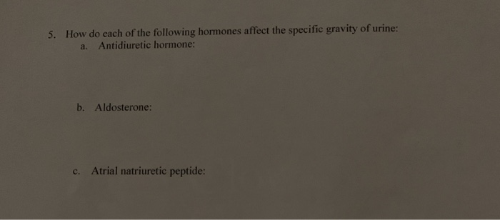 Solved How do each of the following hormones affect the | Chegg.com