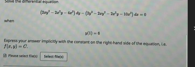Solved Solve the differential equation | Chegg.com