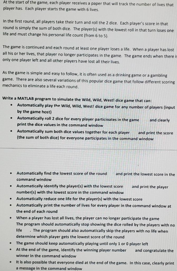 Solved At the start of the game, each player receives a | Chegg.com