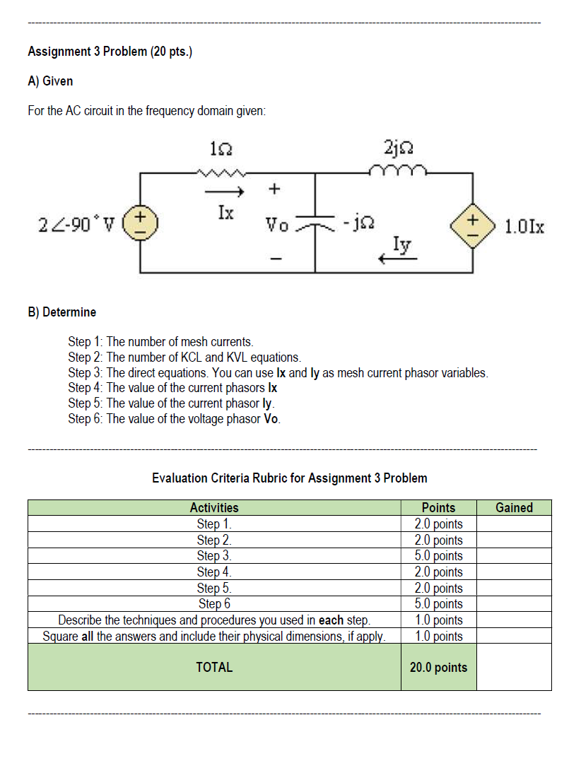 Solved Circuit Analysis II The exercise should be done and | Chegg.com