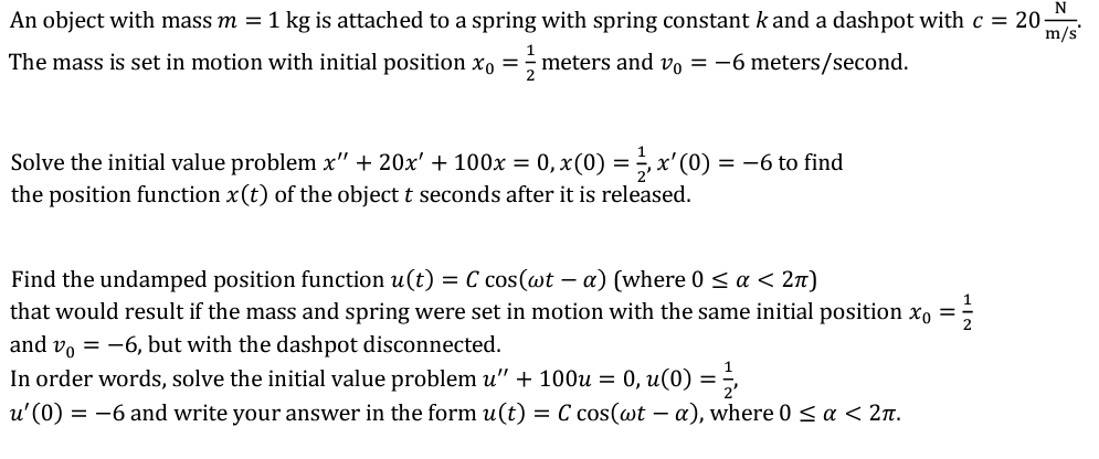 Solved An object with mass \\( m=1 \\mathrm{~kg} \\) is | Chegg.com