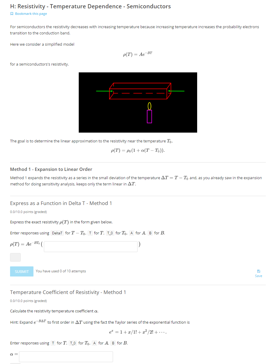 Solved H: Resistivity - Temperature Dependence - | Chegg.com