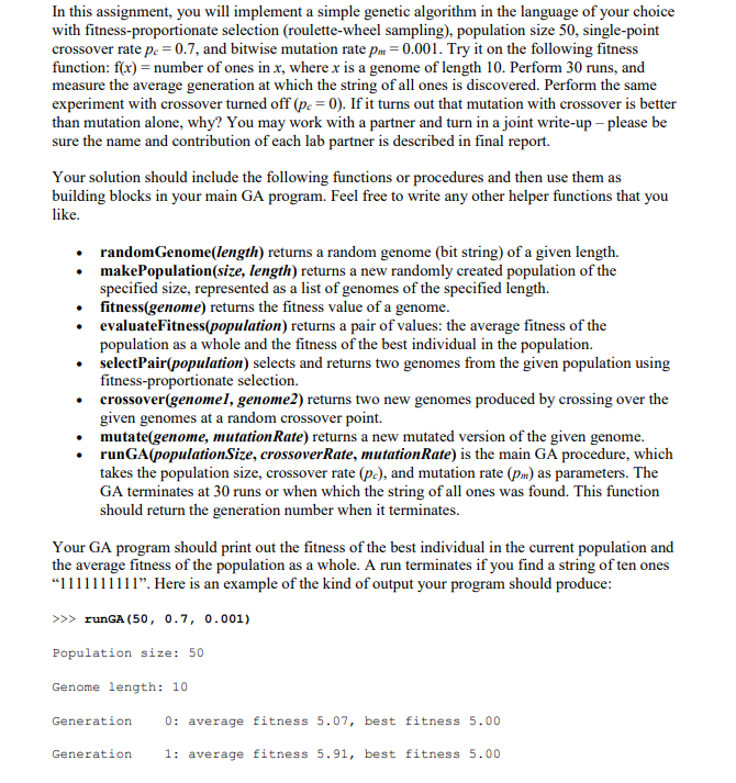 Solved In this assignment, you will implement a simple | Chegg.com