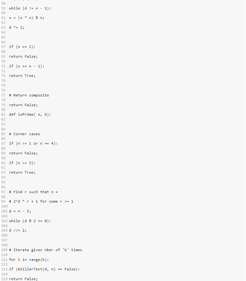 Solved # Pick a random number in [2 2n−2] # Corner cases | Chegg.com