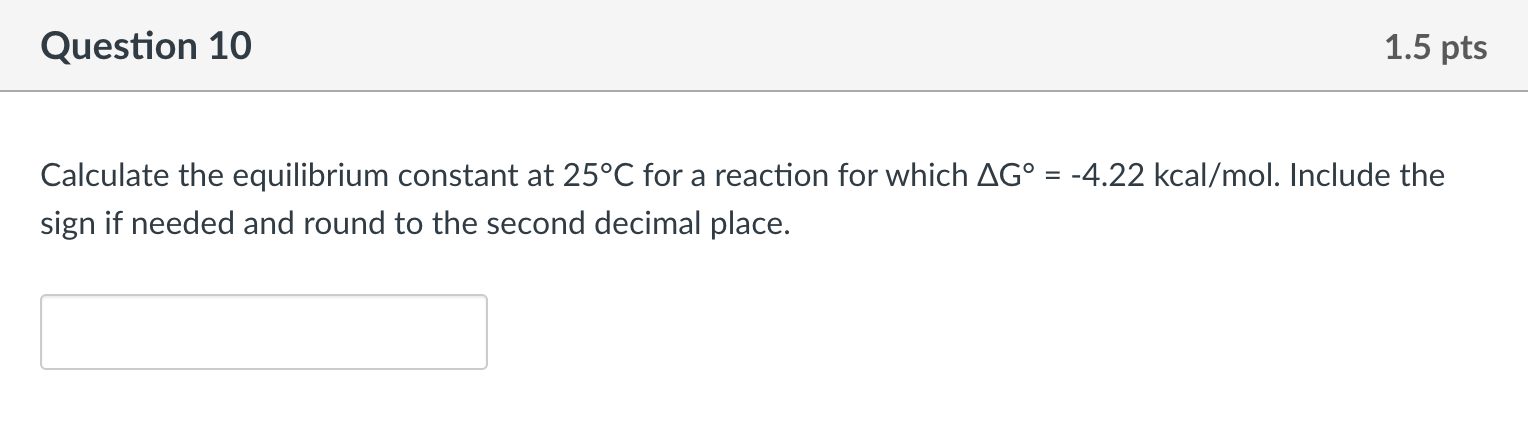 Solved Calculate The Equilibrium Constant At 25∘c For A