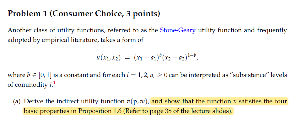 Solved Another class of utility functions, referred to as | Chegg.com