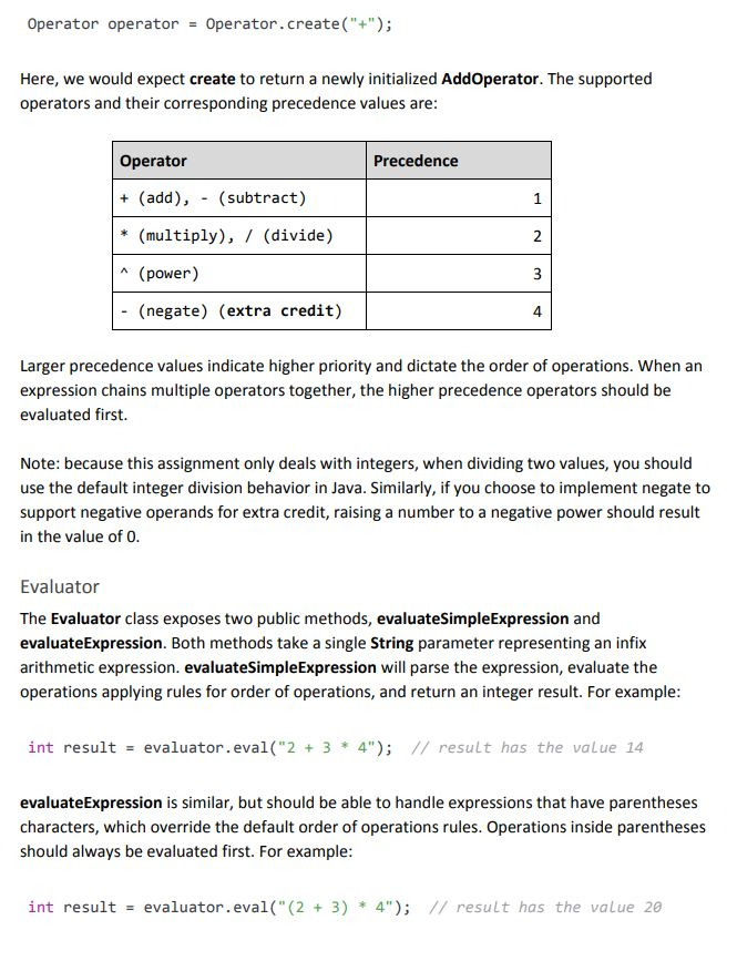 O 3 Pts Operator Class Implemented Correctly O 25
