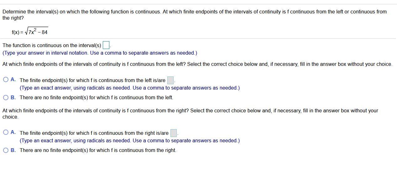 Solved Determine the interval(s) on which the following | Chegg.com
