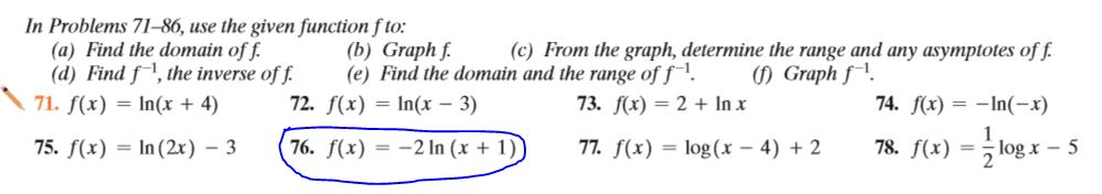 Solved In Problems 71-86, use the given function f to: (a) | Chegg.com Solved In Problems 71-86, use the given function f to: (a) | Chegg.com