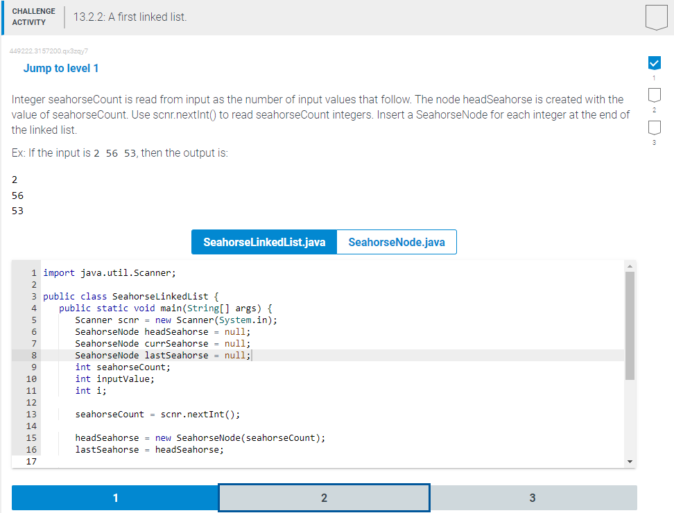 Solved Integer seahorseCount is read from input as the | Chegg.com
