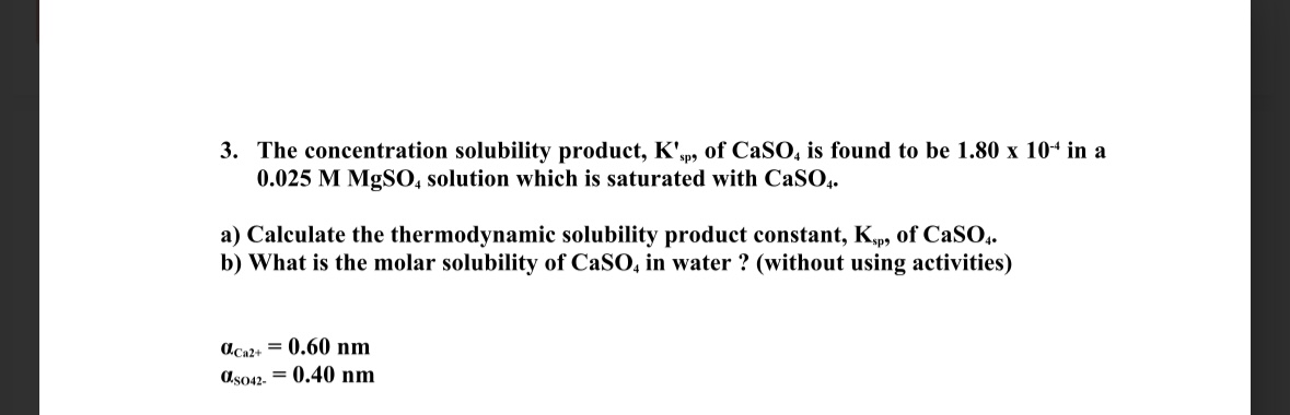 Solved code class="asciimath">The concentration solubility | Chegg.com