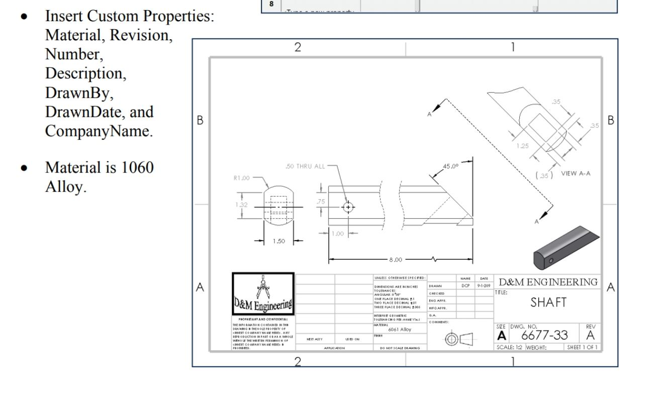 Exercise 4.7: SHAFT-1 Drawing Sheet Format/Size | Chegg.com