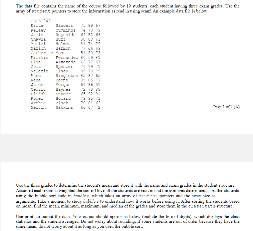 CSCE 1040 Homework 1 Assignment You are to write a | Chegg.com