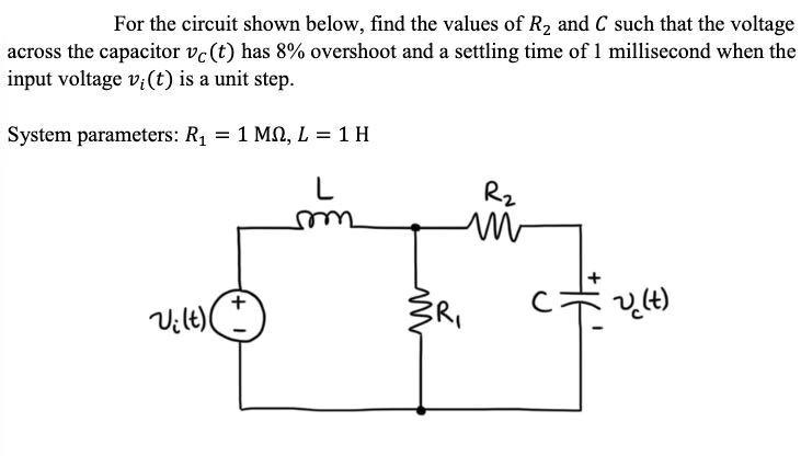 Solved For the circuit shown below, find the values of R2 | Chegg.com
