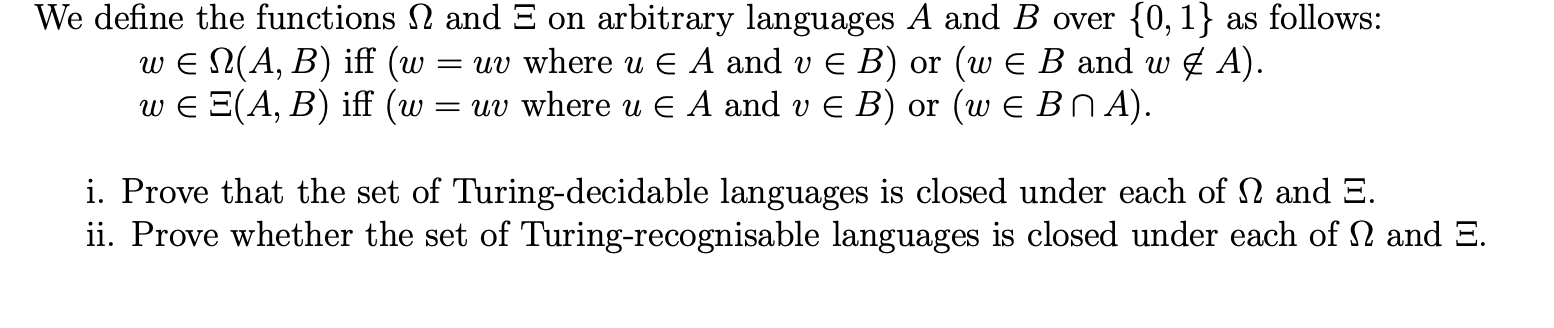 Solved We define the functions 12 and 3 on arbitrary | Chegg.com