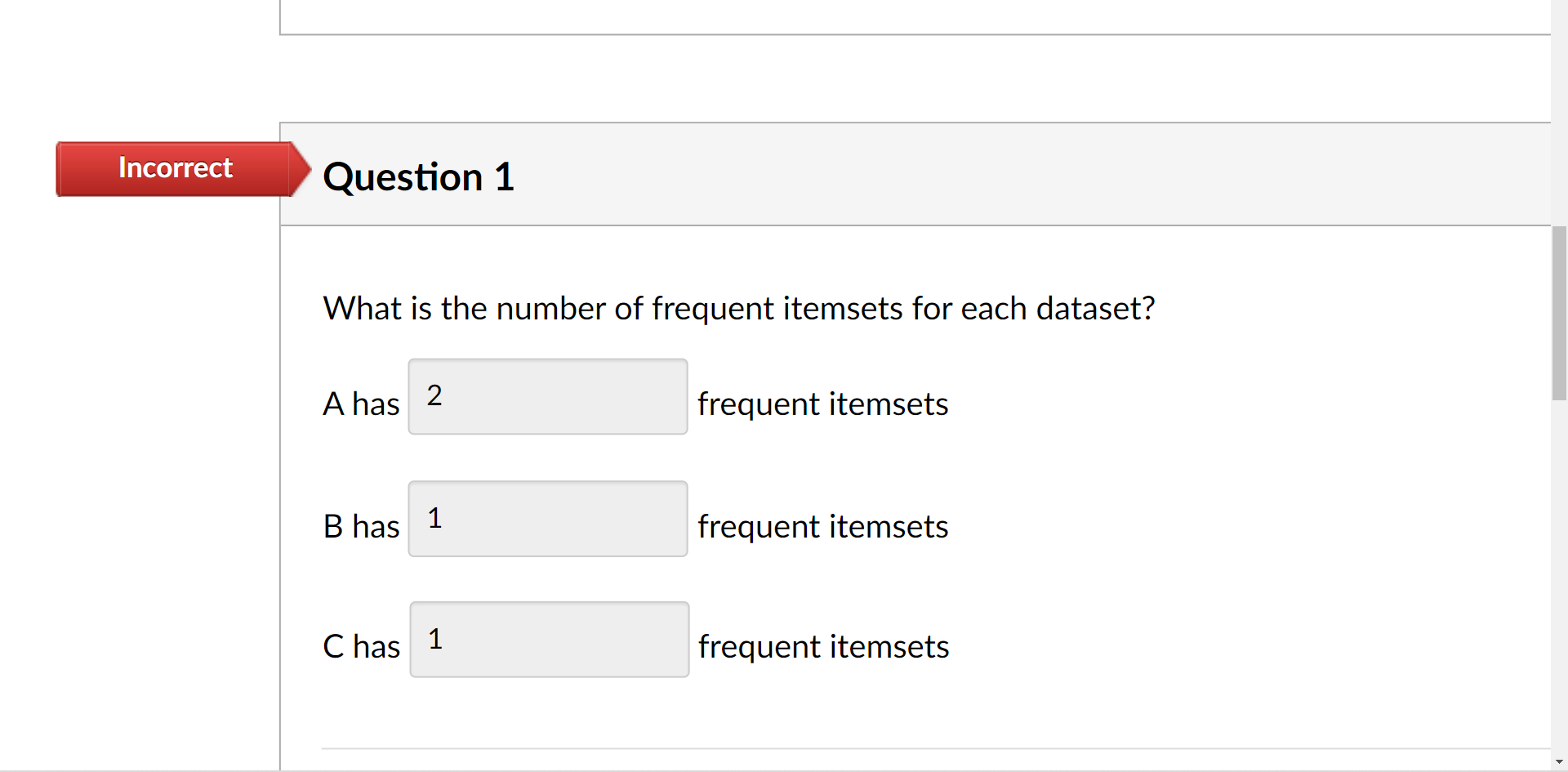 Solved Given the following transaction data sets (dark cells | Chegg.com