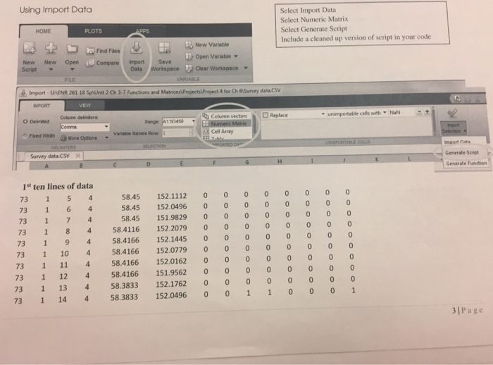 Solved Please write an algorithm (for Matlab) in words not | Chegg.com