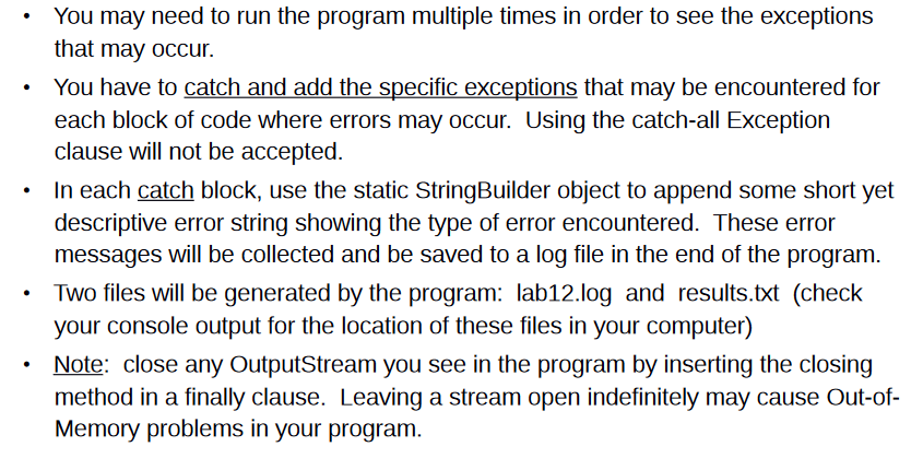 Need help with a java lab assignment, copy and paste | Chegg.com